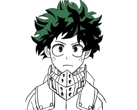 How To Draw Deku Step By Step For Beginners In This Drawing Using Only Black Sketch Very