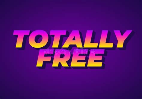 Totally Free Text Effect For Digital Ads Purpose Stock Vector