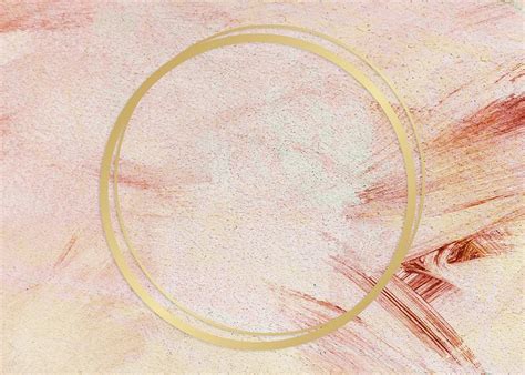 Round Gold Frame Pink Cubic Premium Vector Rawpixel