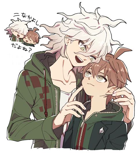 Komaeda Nagito And Naegi Makoto Danganronpa And 2 More Drawn By