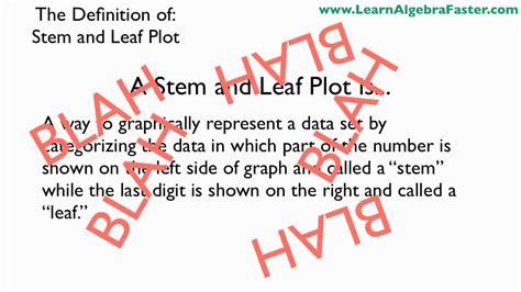 Stem And Leaf Plot Definition