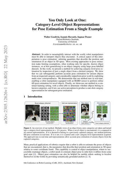 Pdf You Only Look At One Category Level Object Representations For