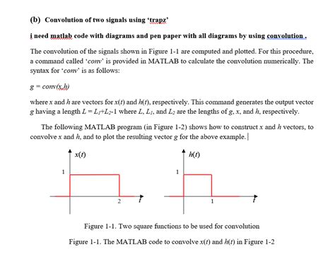 Solved b Convolution of two signals using trapz į need Chegg