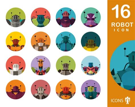 Robot Silhouettes Set — Stock Vector © Lattesmile 12622494
