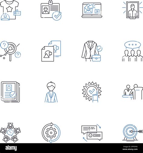 Business Modeling Line Icons Collection Strategy Analysis Planning