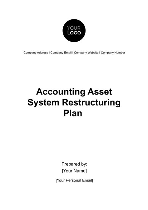 Free Accounting Asset System Restructuring Plan Template To Edit Online
