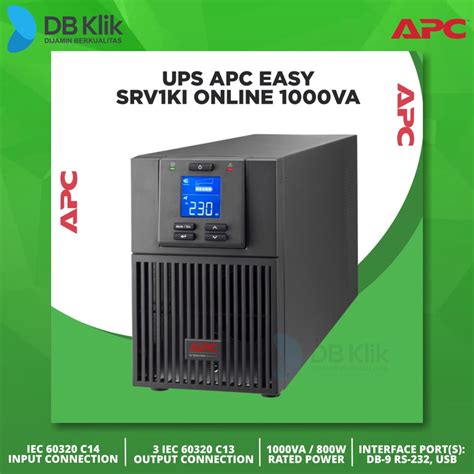 Jual UPS APC Easy SRV1KI Online 1000VA Easy UPS Online APC SRV1KI Shopee Indonesia