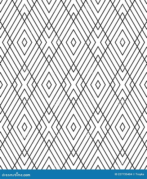 Seamless Geometric Diamonds Grid Lattice Pattern Stock Vector Illustration Of Thin Abstract