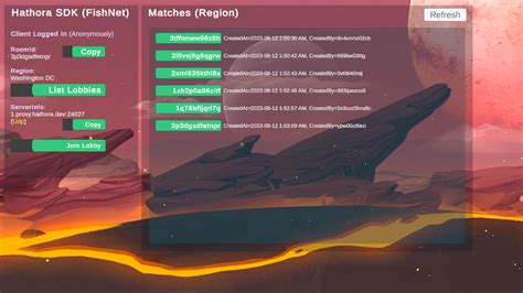 GitHub Lostcrowgames Hathora Unity Lobby Example Example Lobby For
