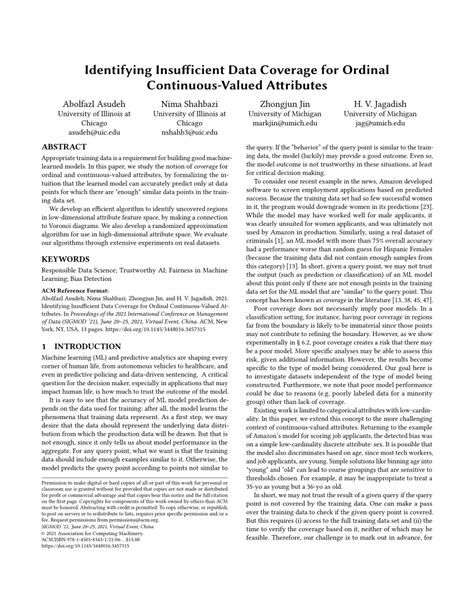 Pdf Identifying Insufficient Data Coverage For Ordinal Continuous Valued Attributes