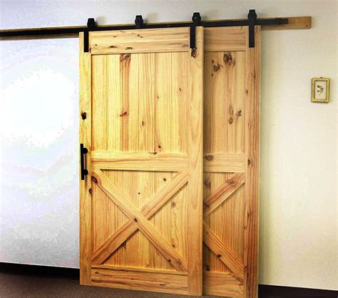 Sale Double Door Bypass Barn Door Kit On A Single 78 Etsy