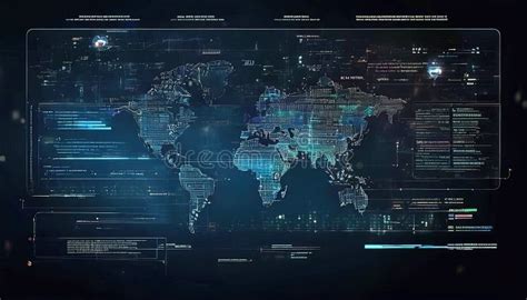 Abstract Background Of Digital Code Flow Neural Networks Artificial Intelligence Stock