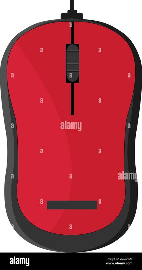 Red Computer Mouse Illustration Vector On White Background Stock Vector Image And Art Alamy