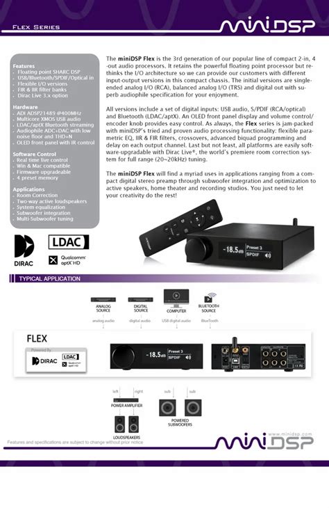 Black Minidsp Flex Digital Minidsp Flex 400mhz Sharc Dsp Audio Processor 32 Bit At ₹ 60498