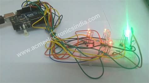 Arduino Based 4 Way Traffic Light Controller Youtube