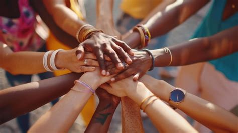 The Hands In Unity Premium Ai Generated Image