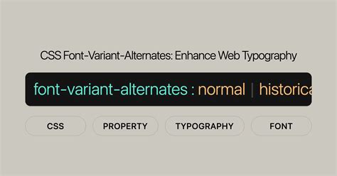 Css Font Variant Alternates Enhance Web Typography