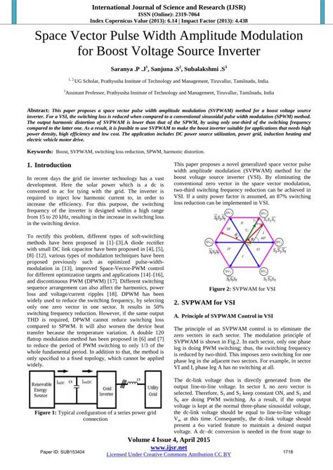 pdf space vector pulse width amplitude modulation for boost · space vector pulse width