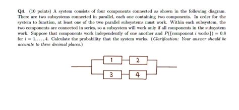solved q4 10 points system consists of four components conected as