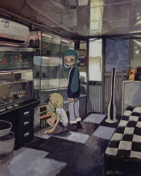 Inkling Player Character Inkling Girl Agent 3 And Agent 3 Splatoon And 1 More Drawn By Dr