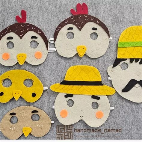 خرید و قیمت ماسک های نمایش بلدرچین و برزگر از غرفه گالری گیفت های نمدی