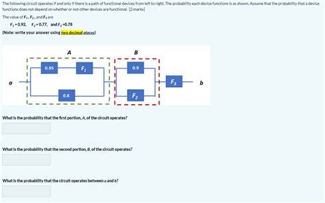 Solved The Following Circuit Operates If And Only If There