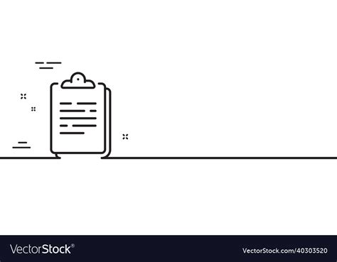 Clipboard Document Line Icon Agreement File Sign Vector Image