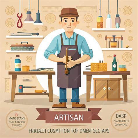 Artisan Vector Illustration Flat Style Character Design Premium Ai