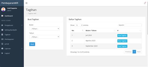 Aplikasi Pembayaran Wifi Berbasis Web Framework Codeigniter 3