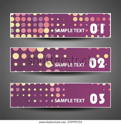 Colorful Vector Set Three Header Designs Stock Vector Royalty Free 219999154 Shutterstock