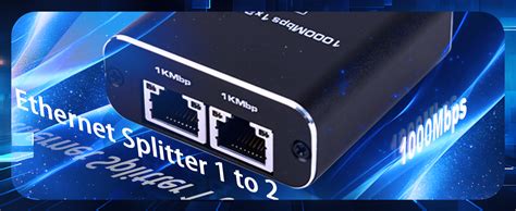 Liezhua Gigabit Ethernet Splitter 1 To 2 Network Splitter With Usb Power Cable