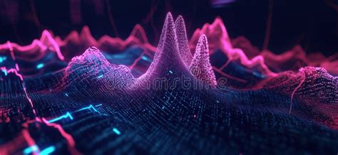 3d Data Visualization With Peaks And Valleys Vibrant Colors Digital Landscape Abstract