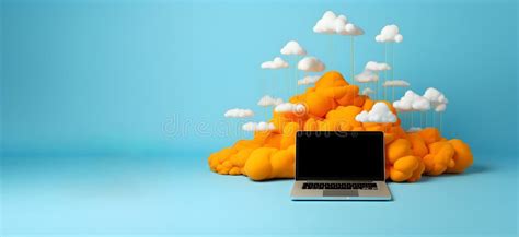 Cloud Data Storage Cloud Computing And Data Transfer Concept Ai Generated Stock Illustration