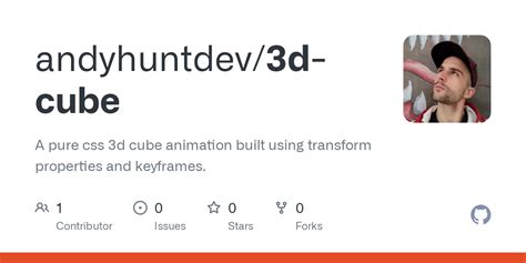 Github Andyhuntdev3d Cube A Pure Css 3d Cube Animation Built Using