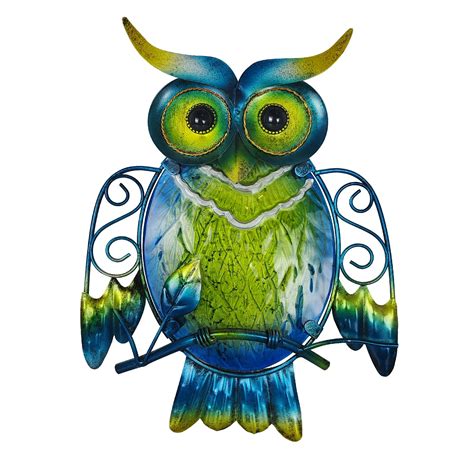 Liffy Cute Metal Owl Wall Decor Unique Outdoor Wall Art Decoration