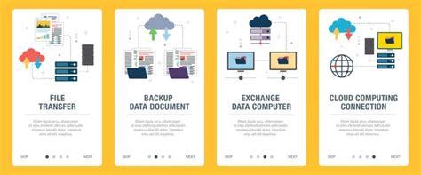 Cloud Computing Mining Server Database Data Icons Concepts Cloud