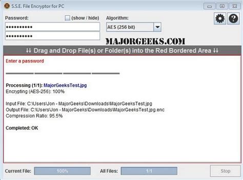 S S E File Encryptor Secures Confidential Data Majorgeeks