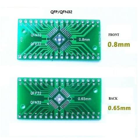 QFP TQFP LQFP FQFP SOP SSOP QFN LFCSP To DIP Mm Through Hole