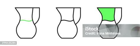 흰색 배경에 고립 된 물 아이콘이 있는 주전자 유리를 설정합니다 물을 위한 주전자 식수를 가진 유리제 경사기 벡터 건강한 생활방식에 대한 스톡 벡터 아트 및 기타 이미지