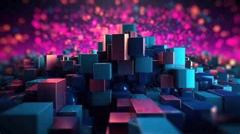 Abstract Futuristic Geometric Shapes Background Rendered In 3d Data