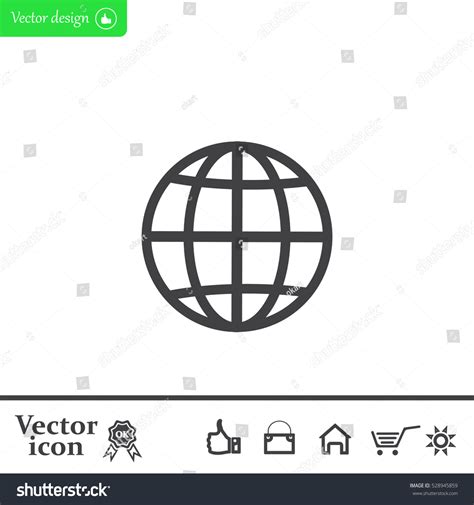 글로브 아이콘플랫 벡터 그림 스톡 벡터로열티 프리 528945859 Shutterstock