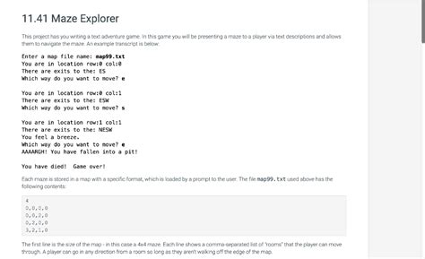 11 41 maze explorer this project has you writing a