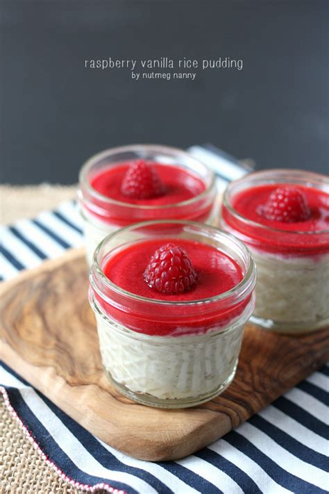 Raspberry Vanilla Rice Pudding Nutmeg Nanny