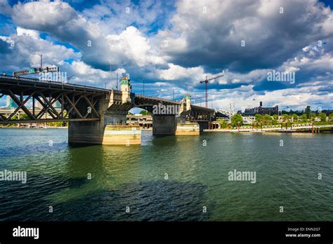 The Burnside Bridge Over The Williamette River In Portland Oregon