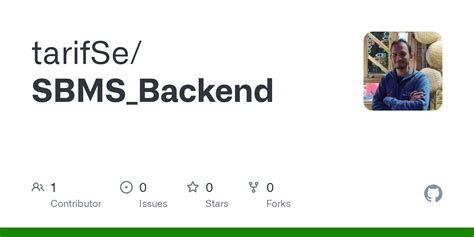 GitHub TarifSe SBMS Backend