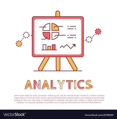 Analytics Poster And Text Royalty Free Vector Image