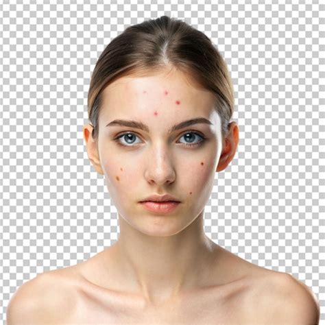Premium Psd Beautiful Girl With Pimples On The Face Hygiene