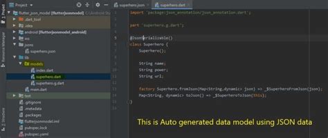 Flutter Auto Create Model From Json File Json Model Dart Package