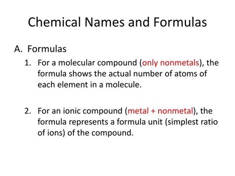 Formula Unit Examples