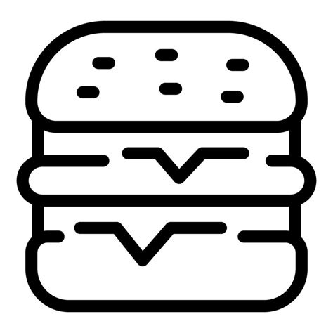 Icon Of A Double Cheeseburger 46043838 Vector Art At Vecteezy